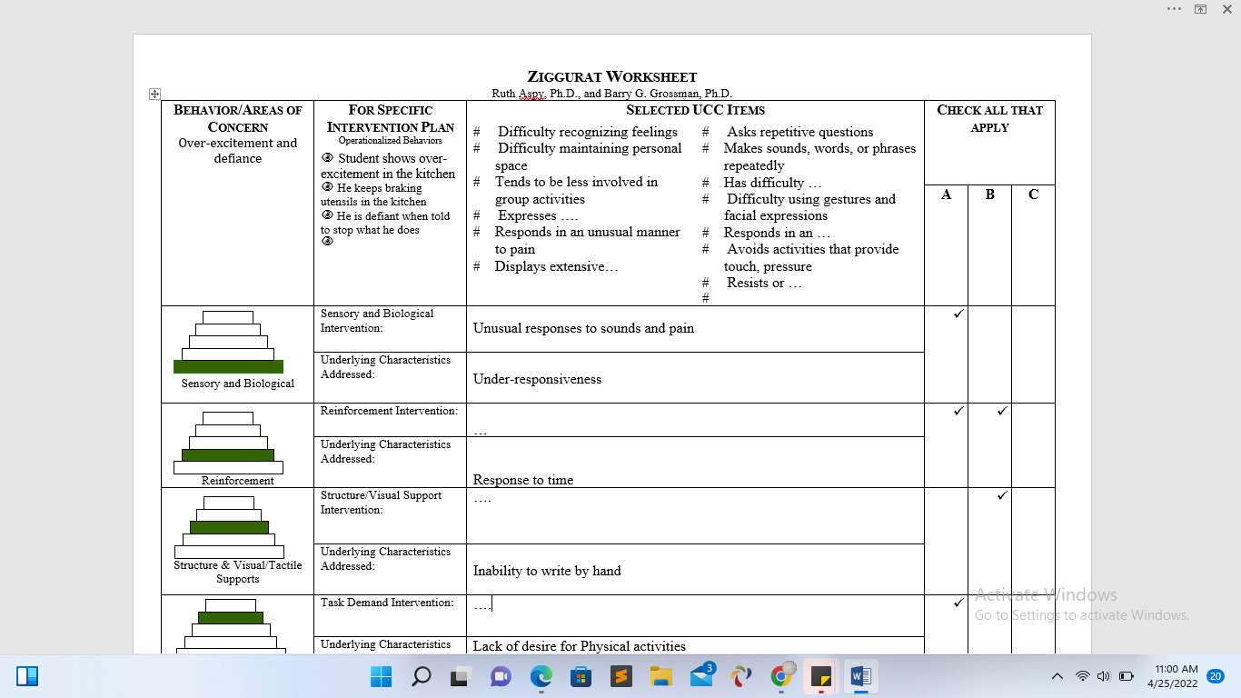 Benchmark - Functional Behavioral Assessment, Interventions and ...